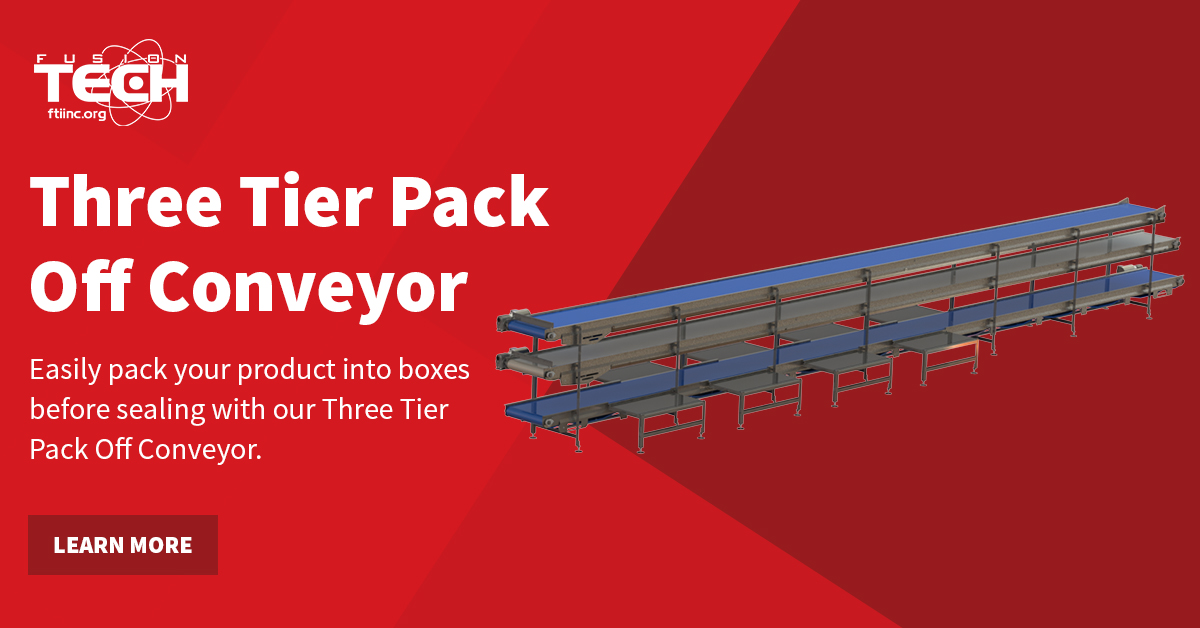 Three Tier Pack Off Conveyor - FusionTech